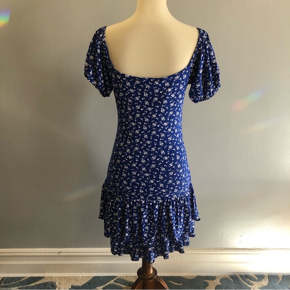 Quiz | Dresses | Quiz Blue Floral Frill Tiered Dress Nwt | Poshmark